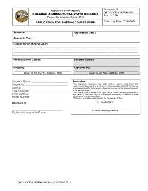 Fillable Online Basc Edu ADDING CHANGING DROPPING OF SUBJECT S FORM