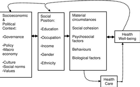Social Determinants Of Health Conceptual Framework Adapted From Csdh