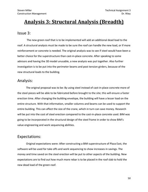 Analysis 3 Structural Analysis Breadth