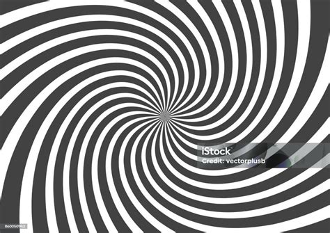 방사형 회색와 환각 용수철 형입니다 트위스트 복고풍 배경을 소용돌이 친다 만화 효과 벡터 일러스트 레이 션 최면에 대한 스톡 벡터 아트 및 기타 이미지 Istock