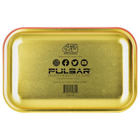 Pulsar Metal Rolling Tray W Lid Road Trip 11 X 7 Dankgeek