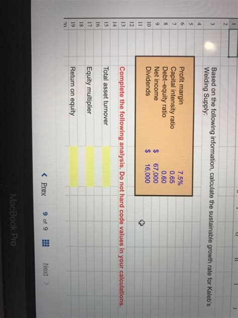 Solved Based On The Following Information Calculate The