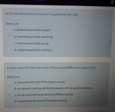 Answered At The Equilibrium Level Of Income It… Bartleby