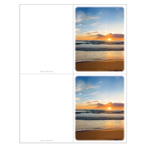 Sunset Beach 2 2 Up Micro Perforated Memorial Folder 8 12″ X 11