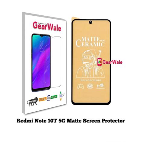 Redmi Note 10t 5g Matte Screen Protector For Gamers