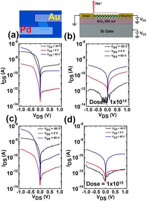 The Semi Log Plot Of Output Characteristics I Ds Vs V Ds Of Download Scientific Diagram