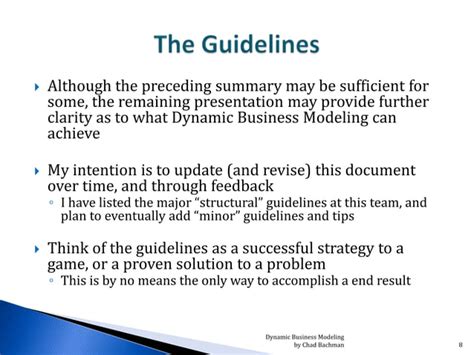 Dynamic Business Modeling Ppt