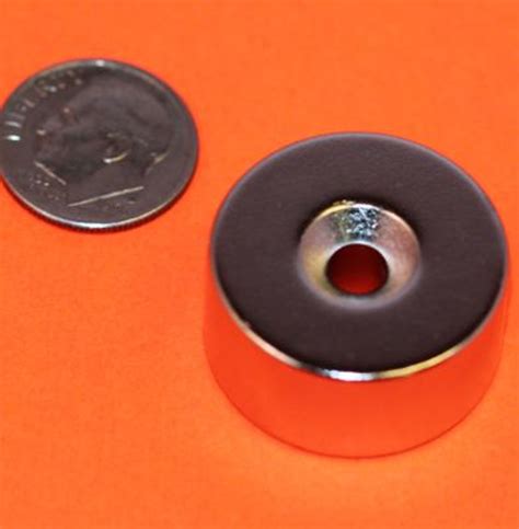 Neodymium Magnets 1 In X 1 2 In Disc Dual Sided Countersunk Hole