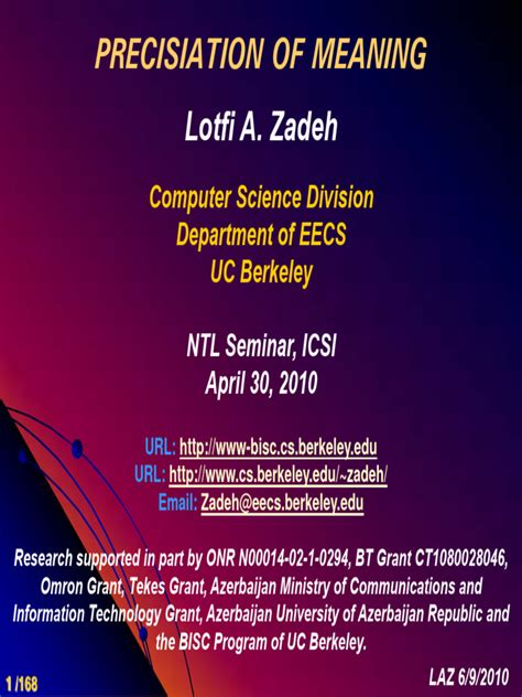 Zadeh Preceison In Computation Pdf Fuzzy Logic Logic