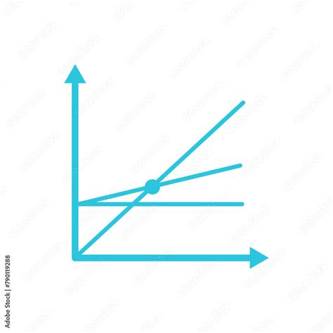 Break Even Point Graphical Analysis Chart From Blue Icon Set Stock Vector Adobe Stock