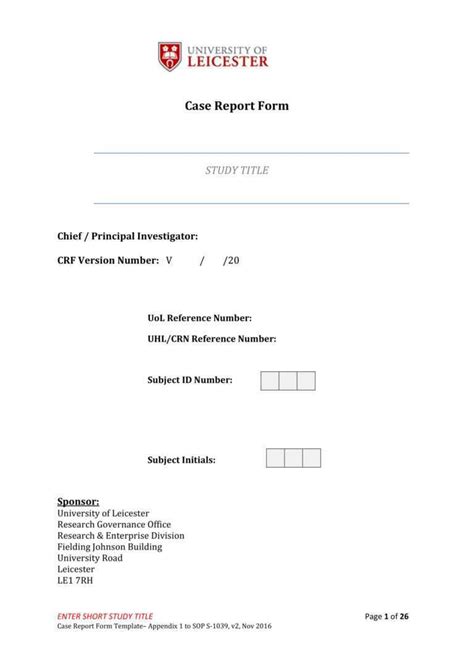 Free 10 Case Report Forms In Pdf Ms Word For Case Report Form Template