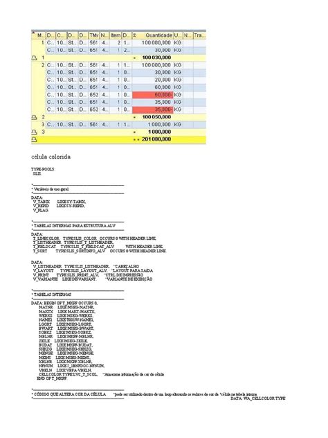 Alv Colorir Celula Abap Functions Pdf Informática Programação