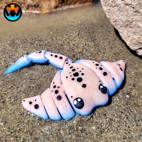 3d Printable Articulated Stringray And Stand By Cinderwing3d