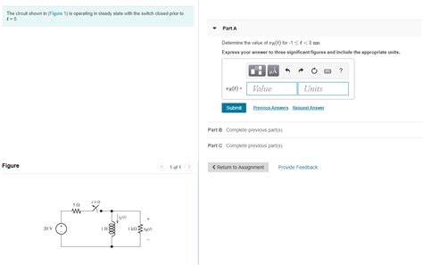 Solved The Circuit Shown In Figure 1 Is Operating In