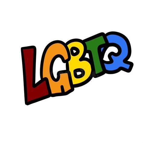 Illustration Of Lgbt Sign With Rainbow Color Stock Illustration