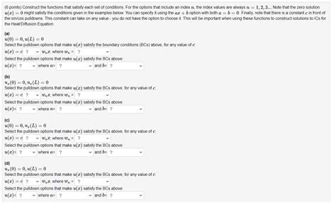 Solved 6 Points Construct The Functions That Satisfy Each