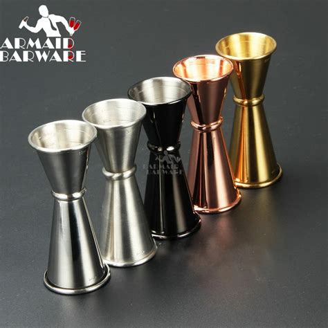 High Quality 304 Stainless Steel Double Jigger Cocktail Measuring Copper Gold Jigger Bar Tool In