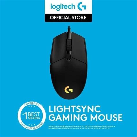 Promo Logitech G203 Mouse Gaming Wired Rgb Lightsync With Macro Black Diskon 35 Di Seller