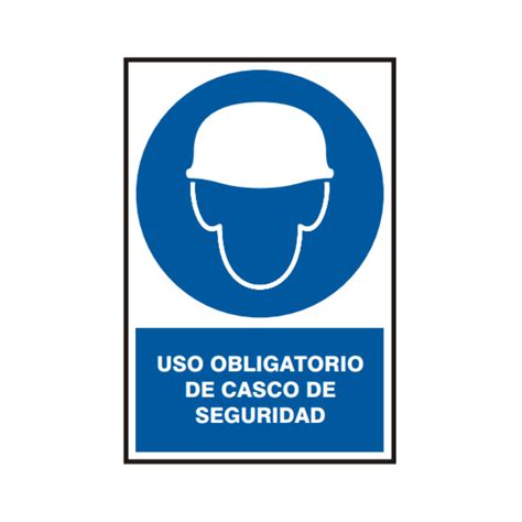 Señal Vinil Uso Obligatorio De Casco De Seguridad Damajer
