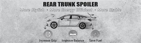 Ecotric Rear Trunk Spoiler Wing Compatible With 2013 2015