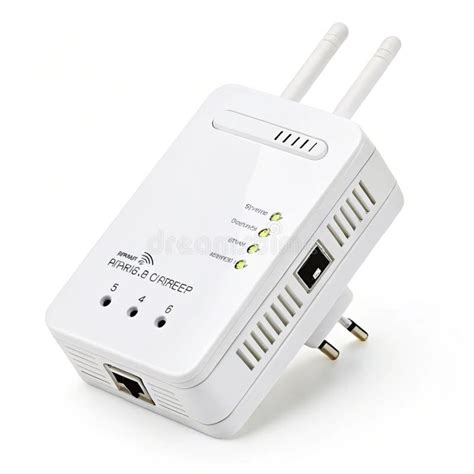 Wireless Range Extender Isolated On White Background Stock Illustration Illustration Of White