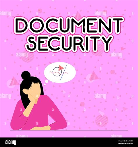 Hand Writing Sign Document Security Concept Meaning Means In Which Important Documents Are