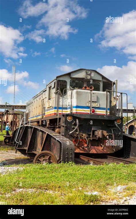 A Ktm 25 Class Locomotive 25204 Mutiara On A Revolving Turntable