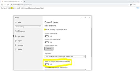 Detect If Windows Daylight Saving Time Adjustement Is Enabled In Javascript Stack Overflow