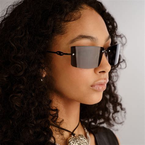 Alien Black Uni Sex Rectangle Sunglasses Le Specs