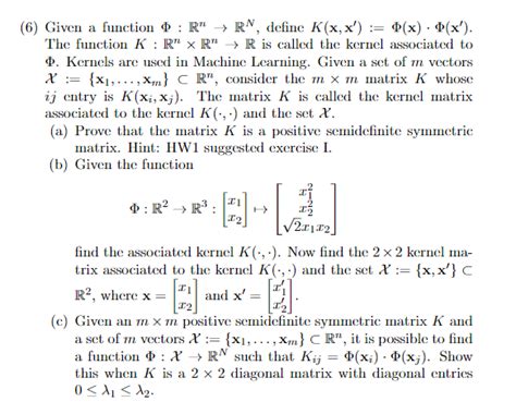 Solved 6 Given A Function 0 R → Rn Define K X X