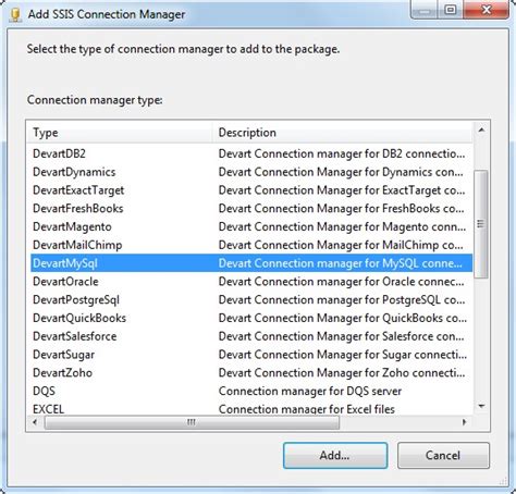 Ssis Devart Mysql Lookup