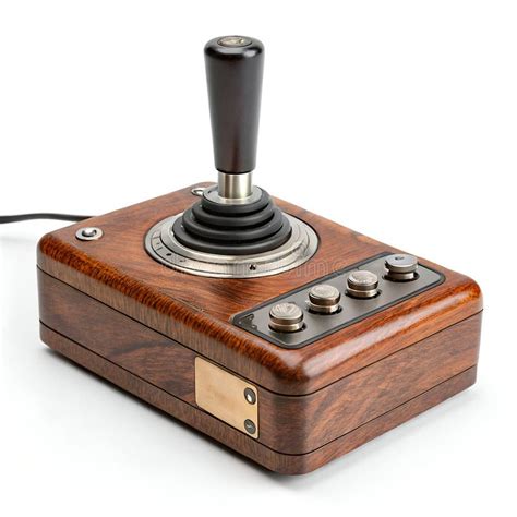 Vintage Joystick With Buttons In Pixel Art Style Isolated On