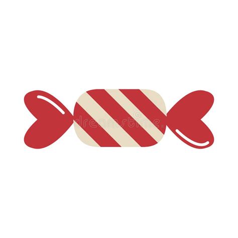 Candy Stripes Wrap Cartoon Flat Icon Stock Vector Illustration Of