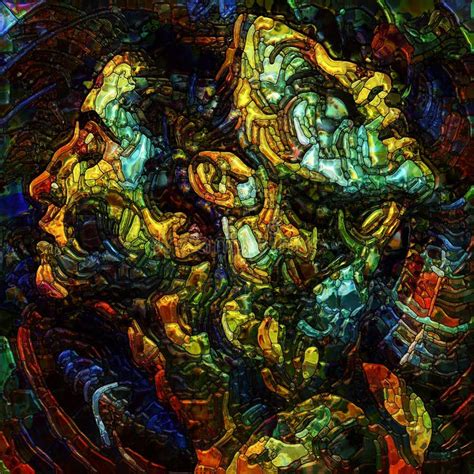 Stained Glass Abstract Faces Stock Illustrations 119 Stained Glass
