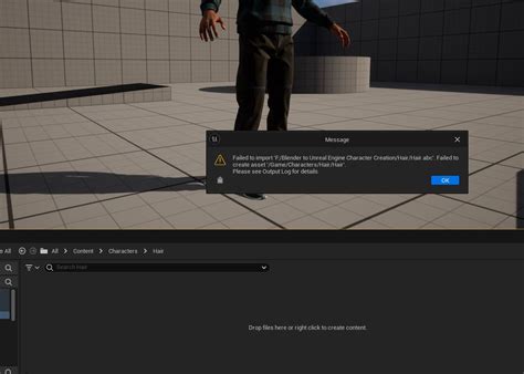 Failed To Import Blender Hair To Unreal Engine Basics And Interface Blender Artists Community