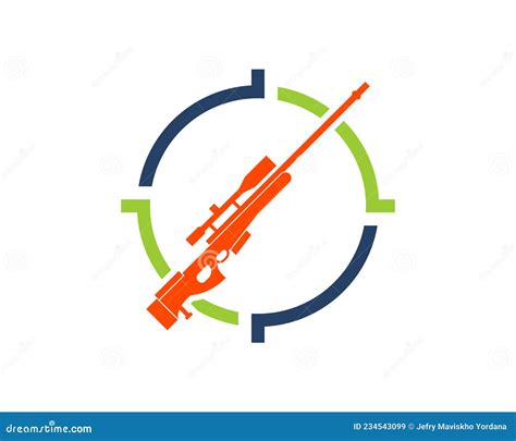 Scope Shoot With Sniper Weapon Inside Stock Illustration Illustration