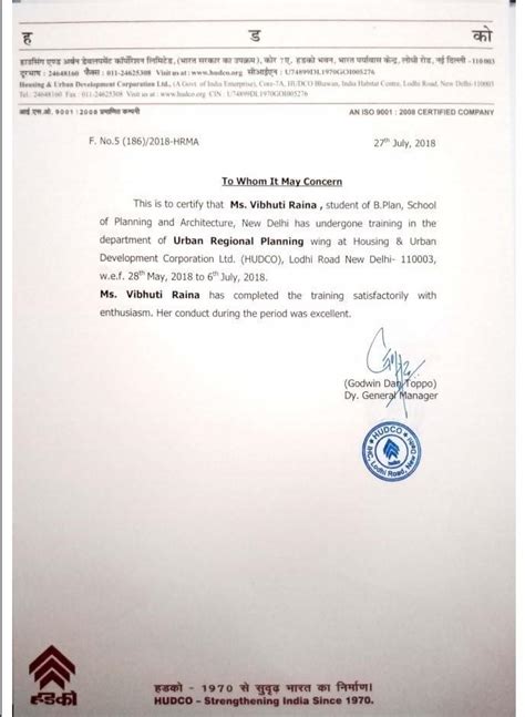 Vibhuti Raina On Linkedin Completed My Internship Training Period Successfully Housing And