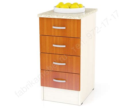 Шкаф нижний с 4 ящиками ШН4Я 400 мм модуль кухни Купить в интернет