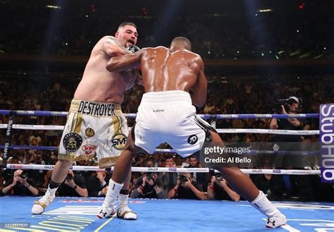 Anthony Joshua Knocks Down Andy Ruiz Jr In The Third Round During