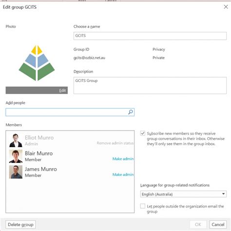 How To Delete An Outlook Group Gcit
