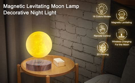 Uvehas Magnetic Levitating Moon Lamp Floating And Spinning 3d Printing