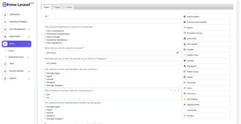 Prime Laravel Saas Form Builder And Poll Management System By Quebix Technology