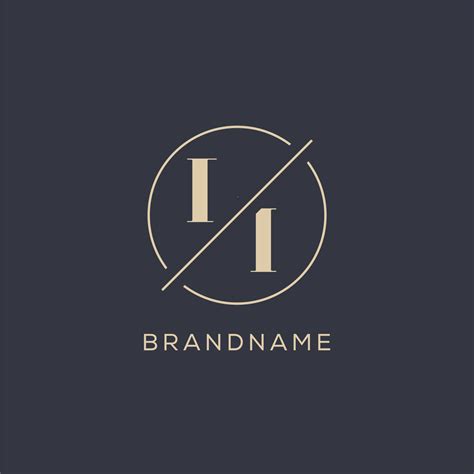 Initial Letter Li Logo With Simple Circle Line Elegant Look Monogram Logo Style 15476836 Vector