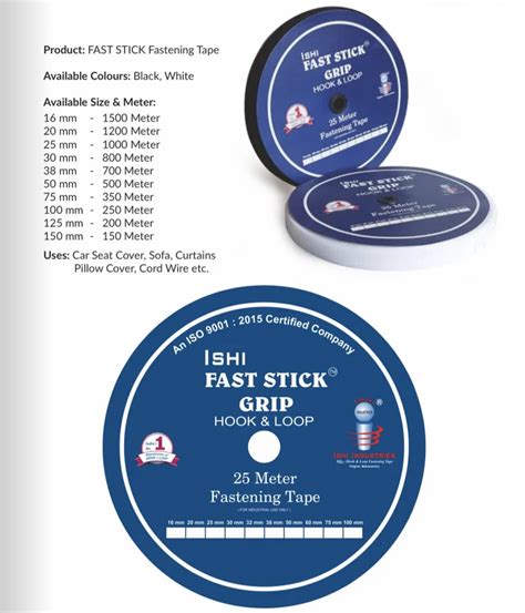 Single Sided Ishi Fast Stick Grip Hook Loop Fastening Tapes Size 30mm 25m At Rs 80 Roll In