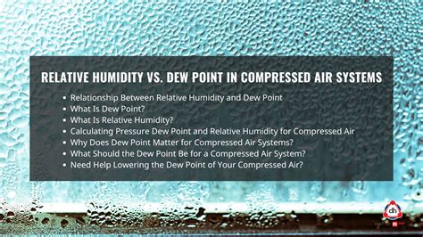 Relative Humidity Vs Dew Point In Compressed Air Systems Domnick