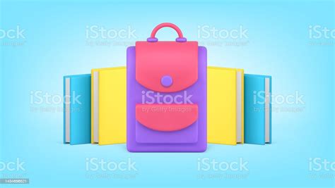 학습 교육 학교 가방 책과 함께 공부 다시 종이 문학 3d 아이콘 벡터 3차원 형태에 대한 스톡 벡터 아트 및 기타 이미지 3차원 형태 공란 공부 Istock