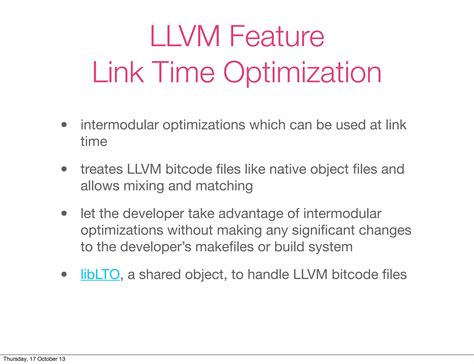 An Overview Of Llvm Link Time Optimization Pdf