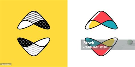 화살 원형의 음과 양은 엠블럼입니다 착시 기호 레트로 3d 아이콘은 흑백 물방울 무늬와 색상 옵션으로 설정됩니다 비트코인에 대한 스톡 벡터 아트 및 기타 이미지 Istock