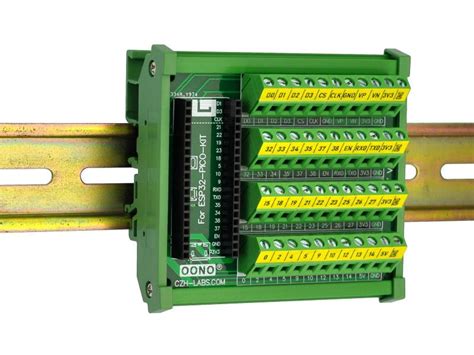 Din Rail Mount Screw Terminal Block Breakout Module Board For Esp32 Pico Kit