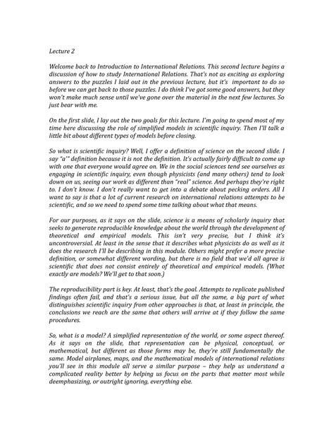 Gv100 Lecture 02 Script Lecture 2 Welcome Back To Introduction To